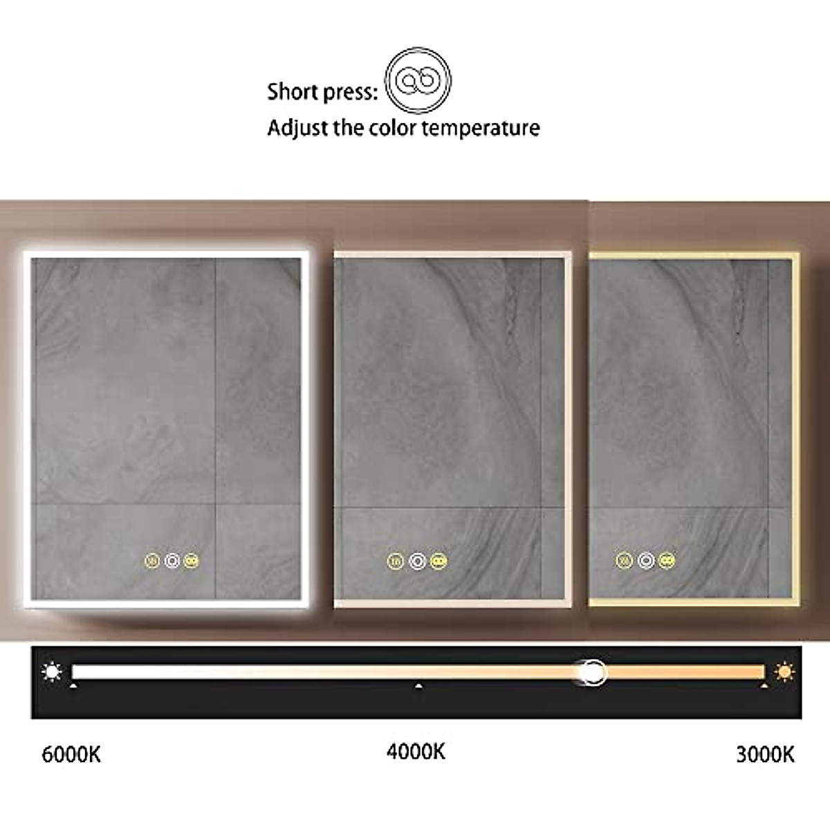 tunuo Black Medicine Cabinets for Bathroom with Mirror, 24”W x 30”H Surface Wall Mounted LED Medicine Cabinet with Lights, Defogger, Dimmer, Outlets & USB, Single Door