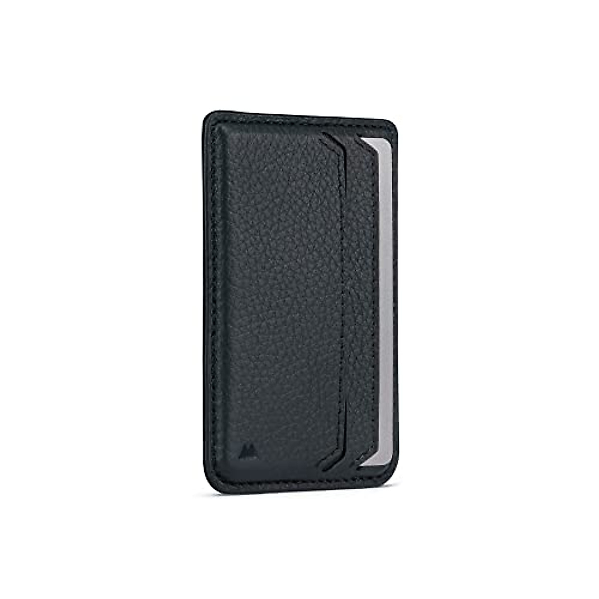 Mous – MagSafe Compatible Wallet Card Holder – Cell Phone Magnetic Wallet for iPhone 14/13/12 Series Phones – MagSafe Compatible Accessory - Black Leather