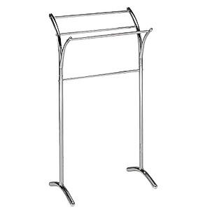 KB Designs - 3 Tier Freestanding Metal Towel Rack Stand, Chrome