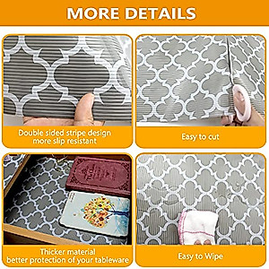 Gantan Cabinet Liners 17.5Inch x 30FT(360") Shelf Liner for Kitchen Cabinets Refrigerator Wire Shelving Non Slip Drawer Mat for Kitchen Bathroom Dresser Drawer Fridge (Grey)