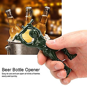 Beer Bottle Opener Unique Soldier Shape Mini Portable Zinc Alloy Bottle Corkscrew Kitchen Accessories Green