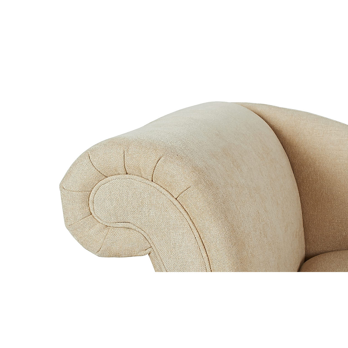 Jennifer Taylor Home Harrison Tufted Roll Arm Lorilee Lounge, Beige Chenille