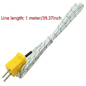 DGZZI K Type Temperature Sensor 1m Measure Range -50~800 Degree Centigrade Mini Connector Thermocouple Probe Tester Line