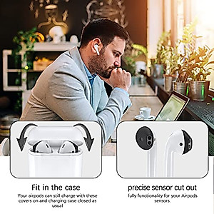 TOLUOHU AirPods Case, 12 in 1 Silicone AirPods 1&2 Accessories Set Protective Cover, Skin for Apple AirPods Charging Case, Watch Band/Airpods Tips/Strap/Holder/Ear Hooks/Keychain/Carrying Box(Black)