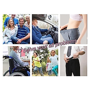 2 Pairs No Buckle Invisible Elastic Stretch Belt for Men/Women, Jeans Loops Belt Adjustable Waist Belt for Pants (BLACK+GREY)