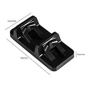 Richer-R Controller Charger for , Dual Charging Dock Docking Station Stand USB Charger for Playstation 4 Game Controller, Built-in Micro USB Adapter Port