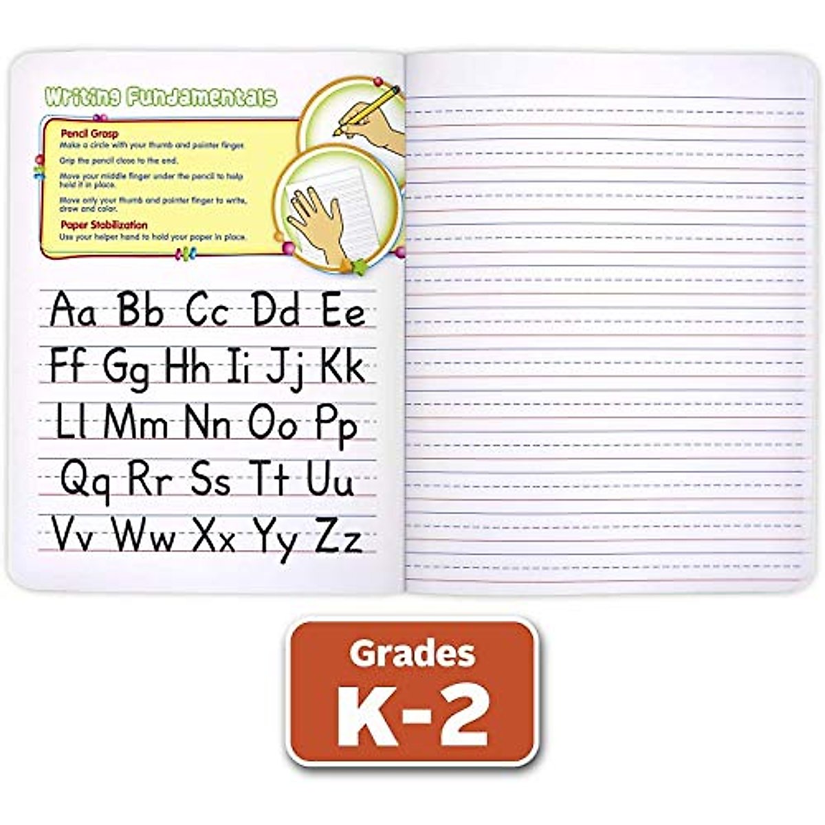 Mead Primary Composition Notebook K-2, 6 Pack Primary Ruled Composition Book, Color May Vary, Grades K-2 Writing Dotted Lined Notebook, 100 Sheets (200 Pages) 489902ELG