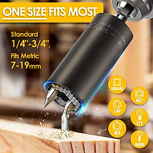 Universal Socket Tool Gifts for Men - Valentines Day Gifts for Him Her Husband Boyfriend Super Grip Socket Set with Power Drill Adapter(7-19mm) Cool Gadgets Birthday Fathers Day Christmas Gift Ideas