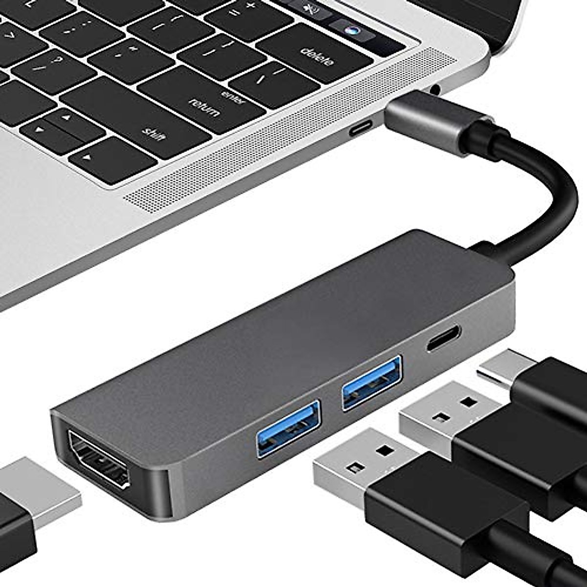 XUNMAIFHB Portable Docking Station,Type-c Docking Station 4K HDMI hub hub Notebook usbc Computer Four-in-one Multi-Function Converter Fast Transmission