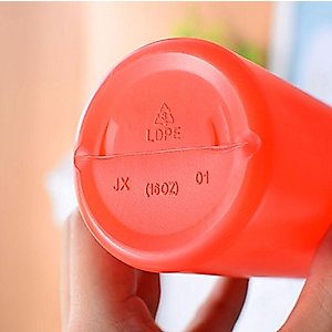 3PCS 12oz/360ML Empty Refillable Squeeze Sauce Condiment Bottles Food Grade Mustard Storage Container Jar Pot with Twist on Cap Lids for Ketchup Mayo Vinegar Cream Honey Salad Dressing(Color Random)