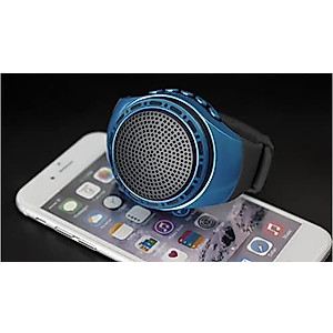 OriDecor Wireless Wearable Waterproof Wrist Portable Bluetooth Speaker Watch with Multi Function FM Radio & MP3 Player & TWS & Selfie & Ultra Long Standby Time for Running, Hiking, Riding（Blue）