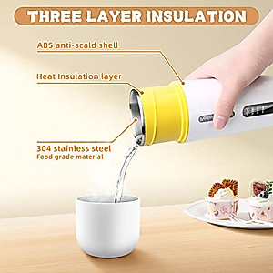 GearRoot Travel Portable Electric Kettle, 380ml Mini Electric Tea Kettle Water Boiler, One Cup Electric Hot Water Kettle, Fast Boil and Auto Shut Off Hot Water Boiler