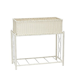 Household Essentials ML-5017 Indoor Outdoor Resin Wicker Planter Stand, 2 Piece