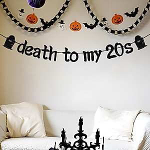 Death To My 20s Banner, Rip Twenties, Cheers to 30 Years, Tombstone Theme 30th Birthday Party Decorations Supplies