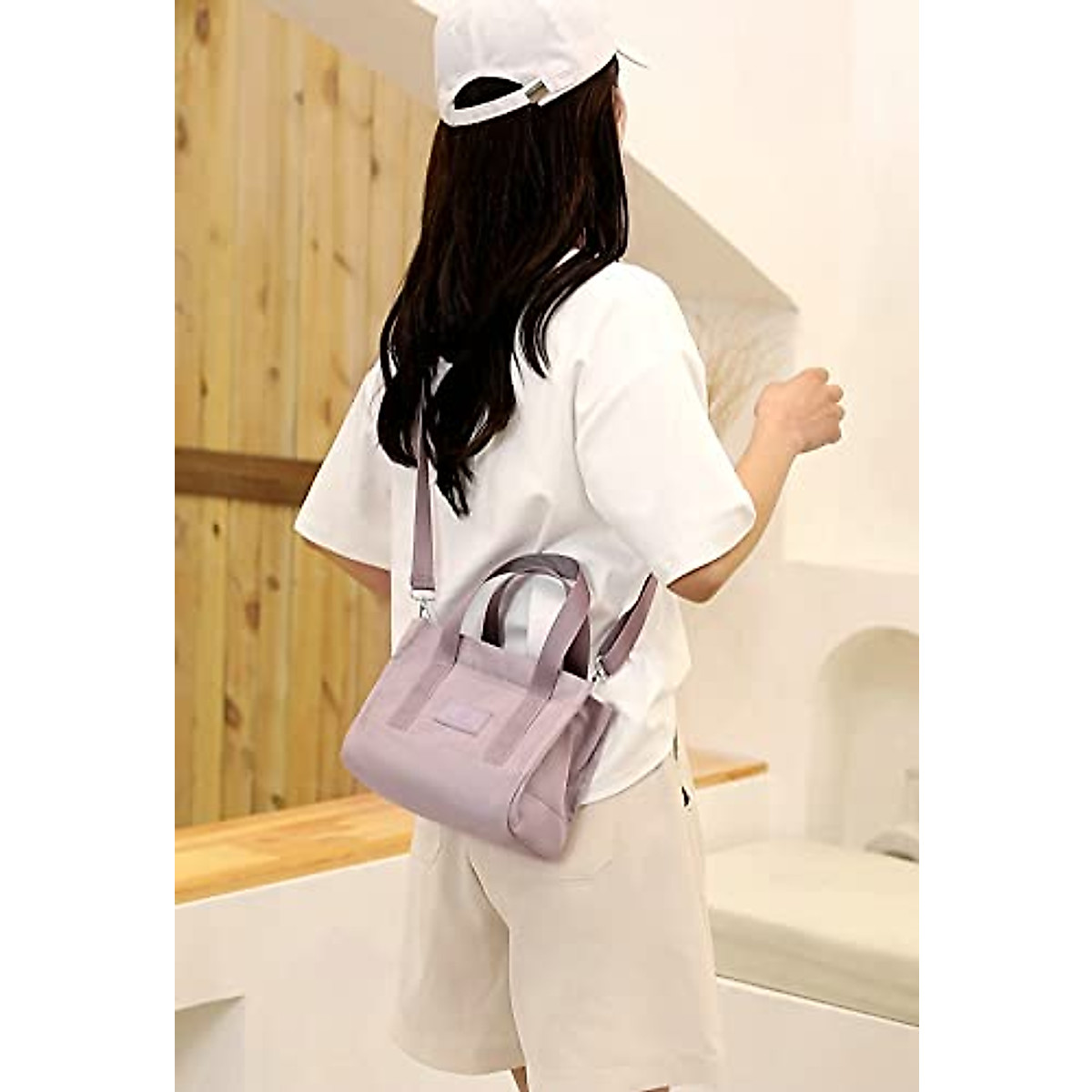 Mini Hobo Bag Women Chic Tote Bag Stylish Students Casual Nylon Waterproof Crossbody Bag Shoulder Bag
