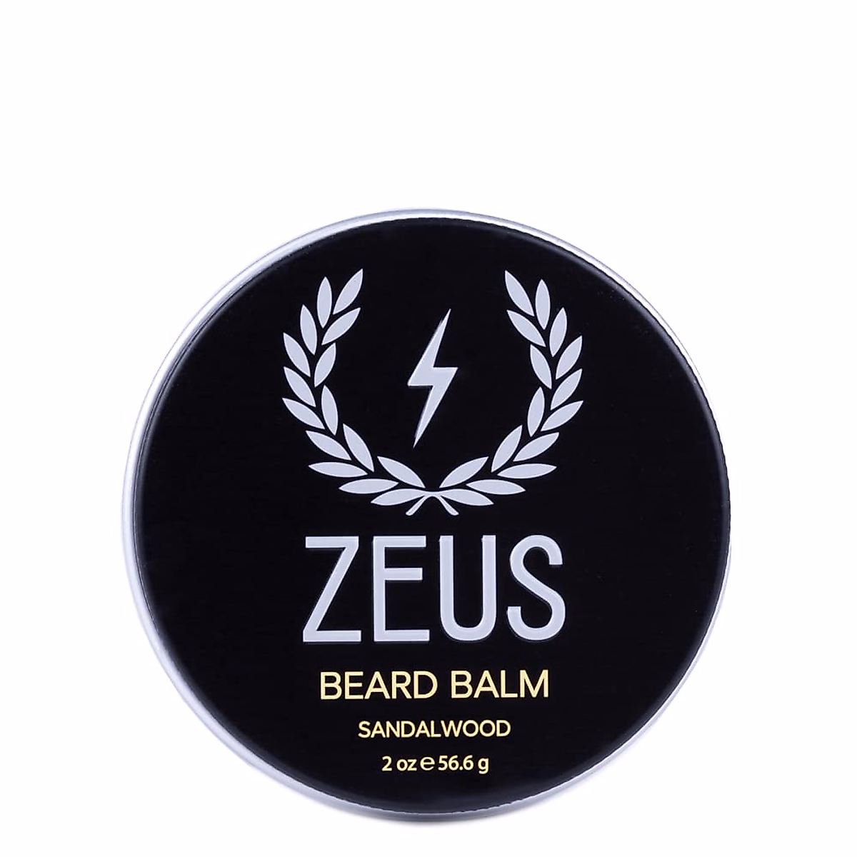ZEUS Beard Balm, Natural Beeswax & Shea Butter Balm, Softening Conditioner for Facial Hair – MADE IN USA (Sandalwood) 2 oz.