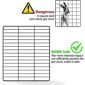 LURIVA DIY Small Animal Pet Playpen, Guinea Pig Cages, Rabbit Playpen, Dog/ Puppy Playpen, Indoor Portable Metal Wire Yard Fence, 15 X 12 Inch, 12 Panels, Black