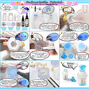 Small Bottle Container and Stopper UV Resin Epoxy Silicone Mold Jewelry Casting 6 Trays Set