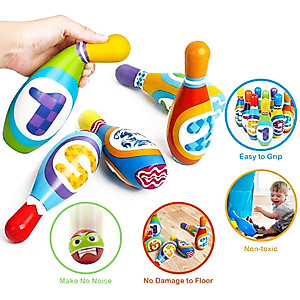 UNIQUE KIDS Bowling Set for Toddlers - Sports Toy Active Game for Birthday Party - Fun Eductional Games, Outside Games or Indoor Toy for Kids Gifts for 3 4 5 6 Year Olds Children Boys & Girls