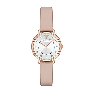Emporio Armani Women's AR2510 Dress Blush Leather Quartz Watch