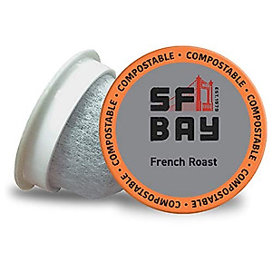 SF Bay Coffee French Roast 12 Ct Dark Roast Compostable Coffee Pods, K Cup Compatible including Keurig 2.0