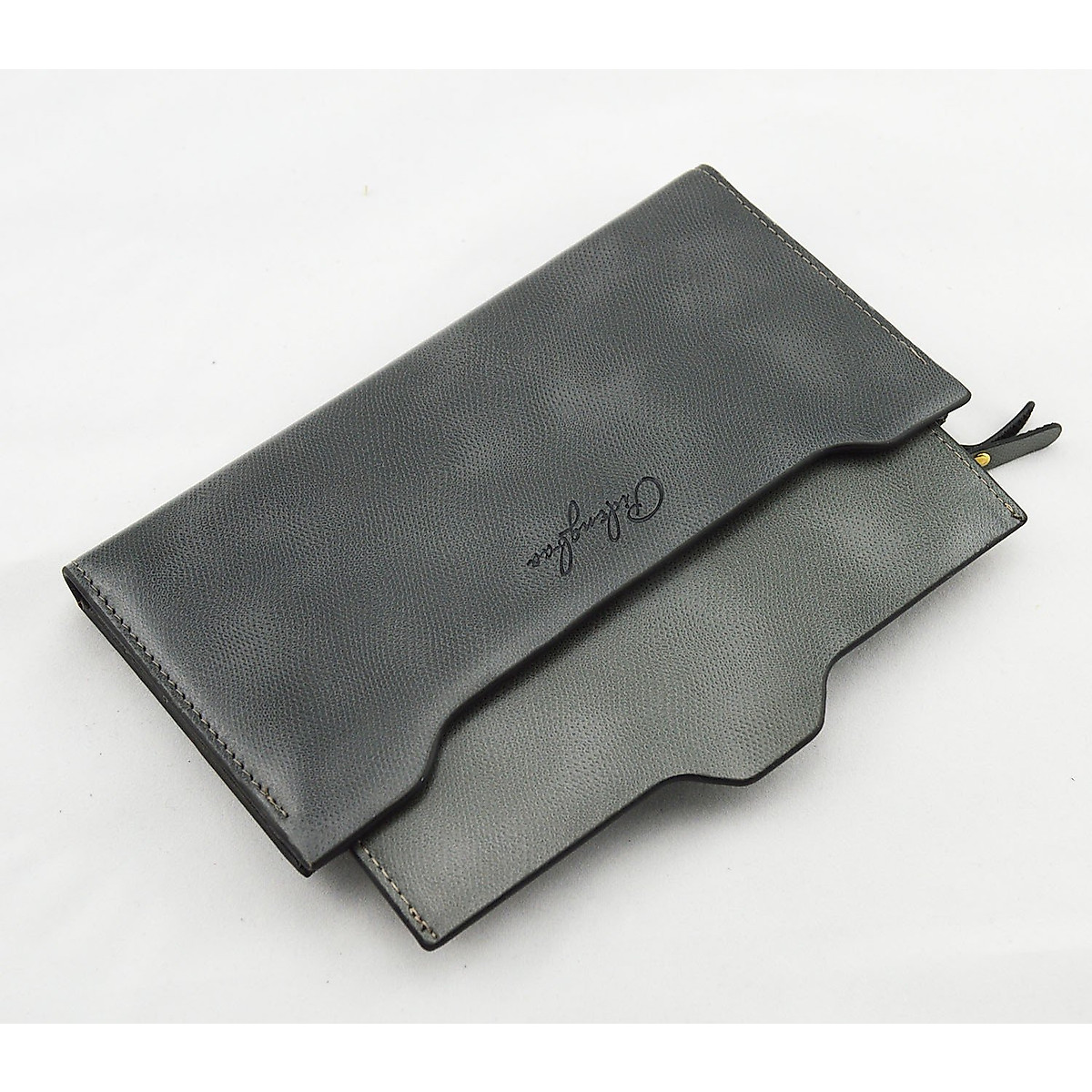 Pidengbao Women's Long Solid Zipper Hasp Clutch Wallet Grey