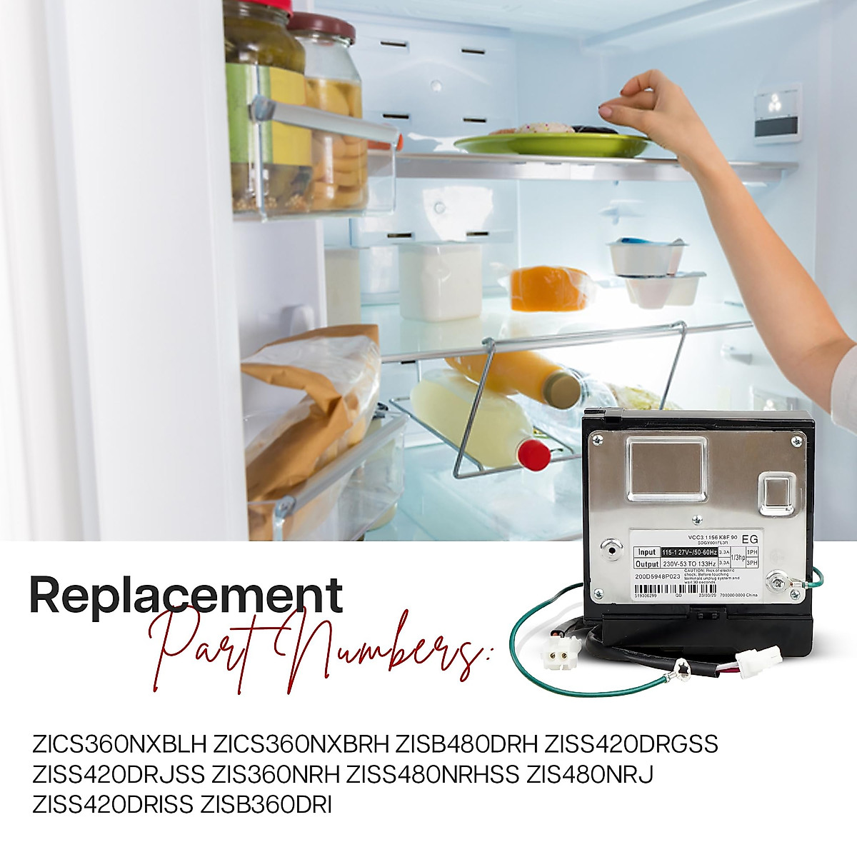 GARP WR49X10283, AP5669522 Inverter Control Board for Refrigerators Compatible with GE