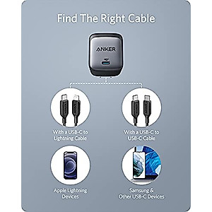 Anker USB C 715 (Nano II 65W), GaN II PPS Fast Compact Foldable Charger for MacBook Pro/Air, Galaxy S20/S10, Dell XPS 13, Note 20/10+, iPhone 13/Pro/Mini, iPad Pro, Pixel, and More