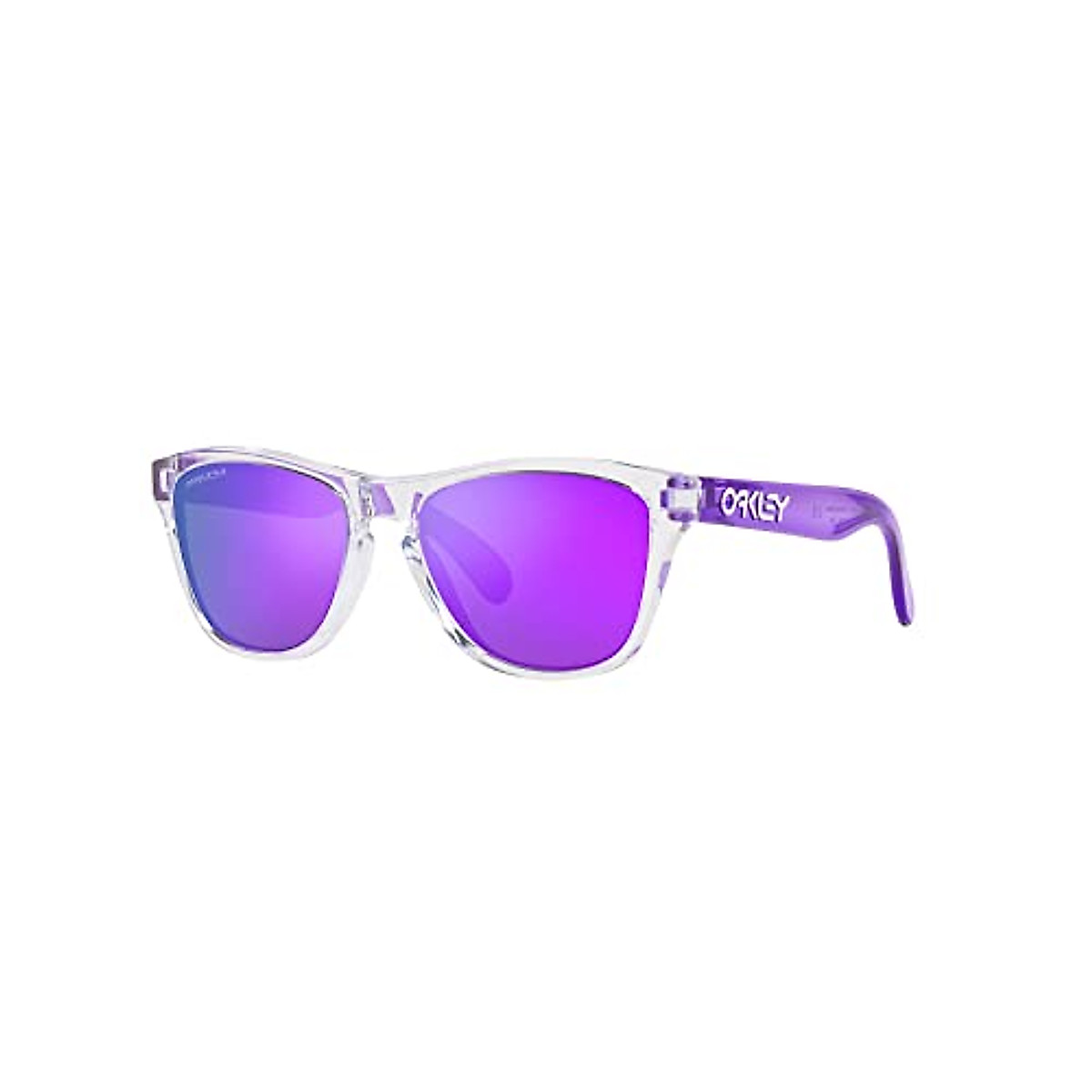 Oakley Youth OJ9009 Frogskins XXS Square Sunglasses, Clear/Prizm Violet, 48 mm