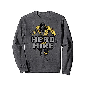 Marvel Comics Hero For Hire Luke Cage Power Man Distressed Sweatshirt