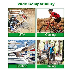 GOFORWILD Portable Speaker Mount, Waterproof Speaker Strap for Bluetooth Wireless Speakers, Compatible with Golf Cart Railing/Bike/Moto/Boat/ATV,Black