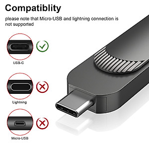 Vansuny 128GB USB C Flash Drive, Dual 2-in-1 OTG Type C 3.0 Metal Rugged Swivel Thumb Drive Memory Stick Jump Drive Photo Stick for Android Smartphone Tablet Mac PC Computers MacBook Laptop