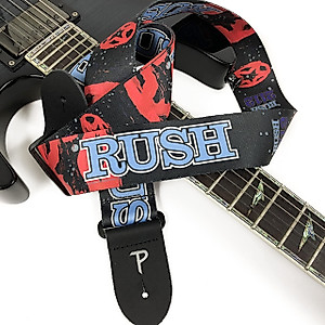 Perri's Leathers Ltd. - Rush Official Licensed Polyester Guitar Strap - Adjustable Guitar Strap from 39" to 58" for Electric, Bass, Acoustic Guitar (LPCP-8030)