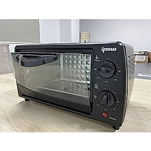 IPOW Baking Ovens Black Compact Design Black