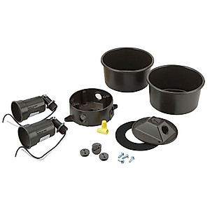 Hubbell Raco 5876-7 4 in. Round Light Weatherproof Kit for 75-150W Par38 Lamps, Includes 2-Architectural Lamp Holders, Box, and Cover, Bronze