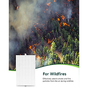 6-Pack Filter R Kit, Universal Replacement for Honeywell HPA300/200/100 and 5000 Series, H13 True HEPA Air Purifier Filter