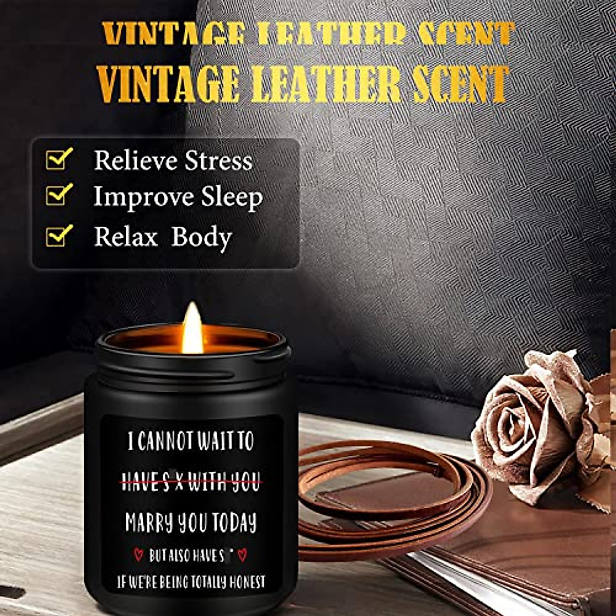 SOGLIM Wedding Day Candle - Future Husband Gifts, Future Wife Gifts - Gifts for Groom from Bride on Wedding Day - Funny Wedding Gifts for Bride, Groom, Fiance, Soon to Be Husband Future Bride Newlywed