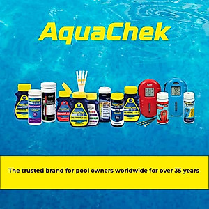 AquaChek Select Connect 7-Way Pool and Spa Test Strips Complete Kit - Pool Test Strips for pH, Total Chlorine, Free Chlorine, Bromine, Alkalinity, Total Hardness, and Cyanuric Acid - (50 Strips)