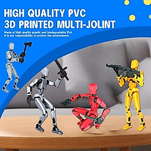 MerryXD 6 Pack Assembly Completed T13 Action Figure,Dummy Nova Titan Lucky 13 Action Figure 3D Printed Multi-Jointed Movable Toy