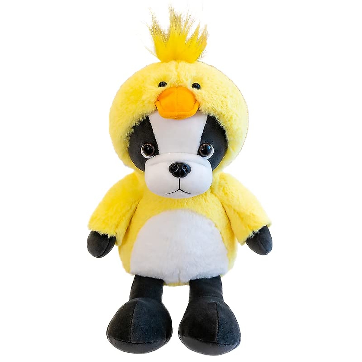 CASAGOOD 13 Inch French Bulldog Stuffed Animal Cosplay as Yellow Duck Plush Toys Soft Bull Dog Toy in Duck Costume, Great Bulldog Plushies Toys Stuffed Animals for Kids