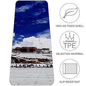 Yoga Mat, Yoga Mats for Home Workout, Workout Mat, Exercise Mats, Pilates Mat, Sky Scenery Architecture