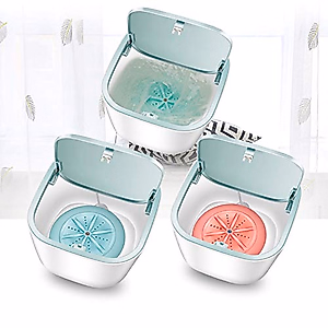 Baoer Portable Washing Machine,Folding Fully Automatic Laundry Machine, Ultrasonic Electric Washing Machine USB Charging Mini Tabbletop Clothes Washing White