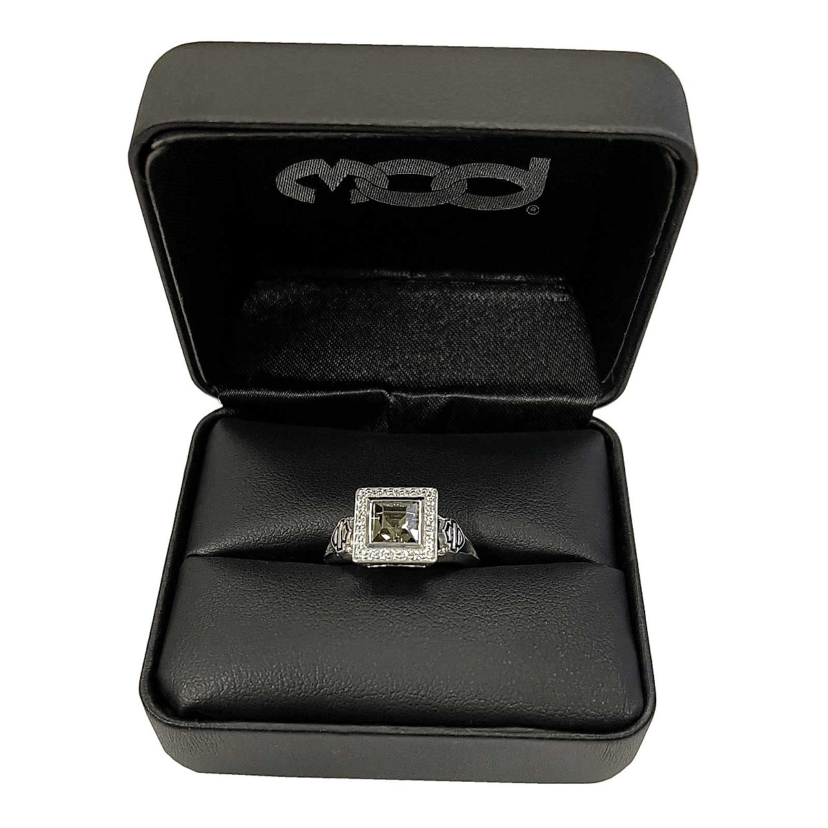 Harley-Davidson Women's Ring, Black Ice Crystal Outline Bling Ring HDR0362 (6)