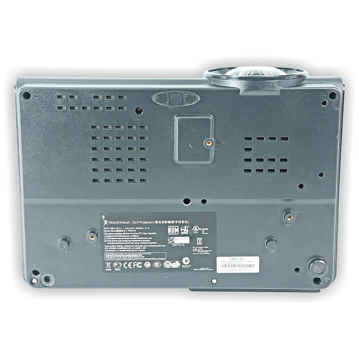 PROMETHEAN PRM-35 Short-Throw DLP Home Theater Projector HDMI 1176 Lamp Hours