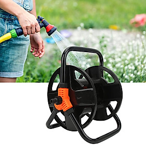 Qinlorgo Portable Hose Reel, Rope Hose Storage Stand, Water Hose Holder, Storage Rack, Abs Single Arm Tool for Garden Watering, Car Washing, Fire Fighting