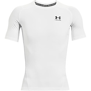 Under Armour Men's Armour HeatGear Compression Short-Sleeve T-Shirt , White (100)/Black, XX-Large