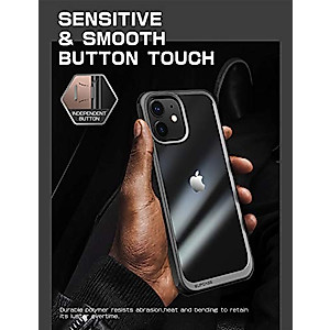 SupCase Unicorn Beetle Style Series Case Designed for iPhone 12 (2020) / iPhone 12 Pro (2020) 6.1 Inch, Premium Hybrid Protective Clear Case (Black)