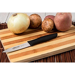 ARCOS Kitchen Knife 6 Inch Nitrum Stainless Steel. 160 mm Blade. Professional Utilty Knife.Professional Kitchen Knife. Ergonomic Polyoxymethylene POM Handle. Series Kyoto. Color Black