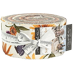 Holly Taylor Sunflower Garden Jelly Roll 40 2.5-inch Strips Moda Fabrics 6890JR