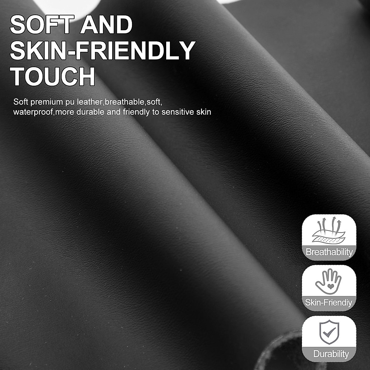 TUKAKA Criss Cross Chair with Wheels,Thick Padded Leather Cross Legged Office Desk Chair with Pocket Spring Cushion,Dual-Purpose Base,Wide Adjustable Computer Home Office Vanity Chair,Black